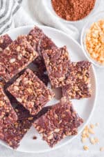 Chocolate Rice Crispy Squares (No Marshmallows) - Andi Anne