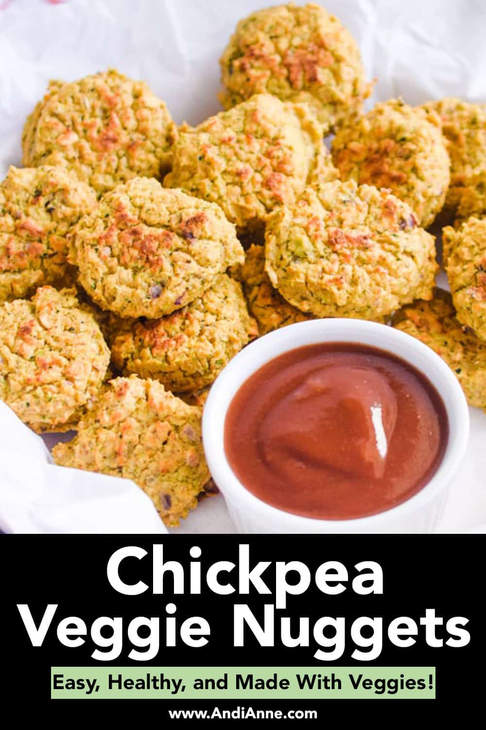 Baked Chickpea Nuggets (With Hidden Veggies) - By AndiAnne