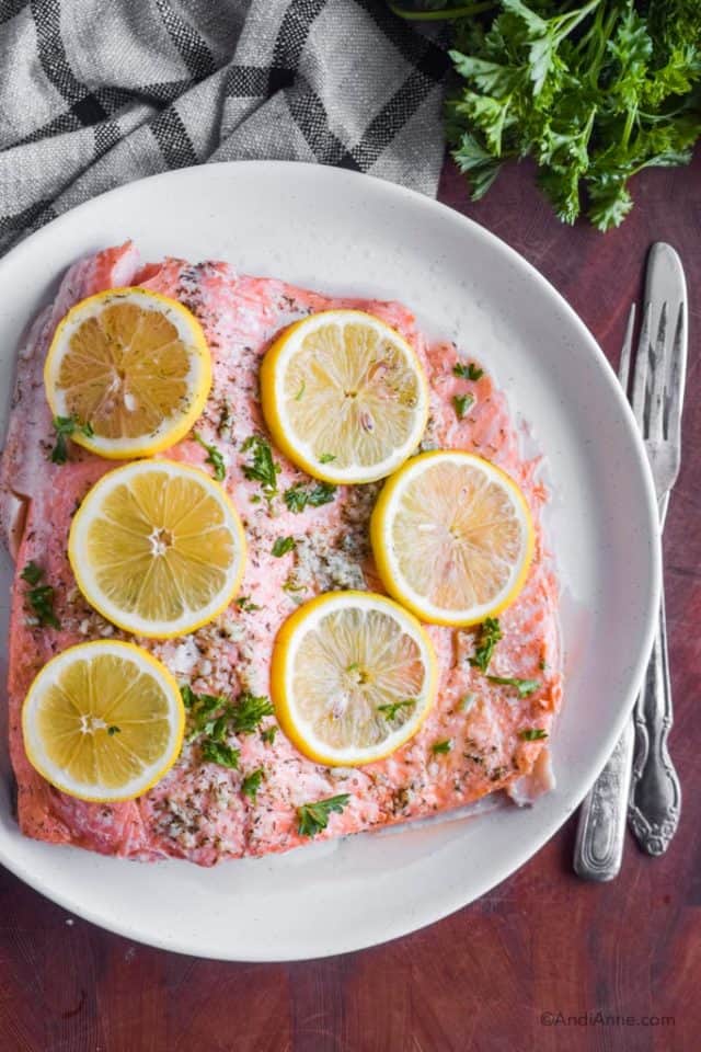 Lemon Garlic Baked Steelhead Trout In Foil - Light, Flaky and Buttery