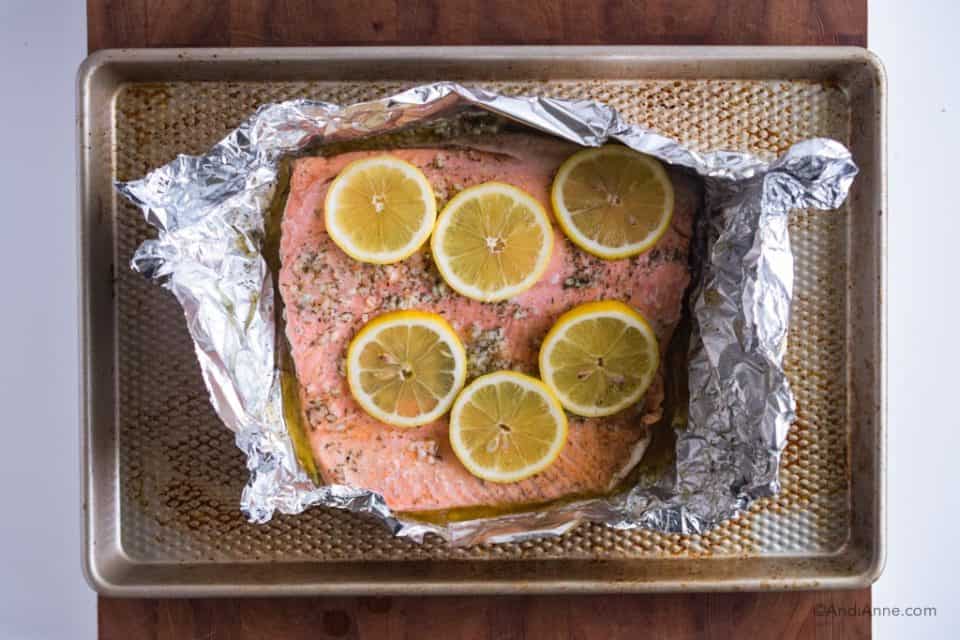 Lemon Garlic Baked Steelhead Trout In Foil - Light, Flaky and Buttery