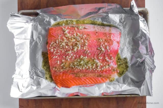 Lemon Garlic Baked Steelhead Trout In Foil - Light, Flaky and Buttery