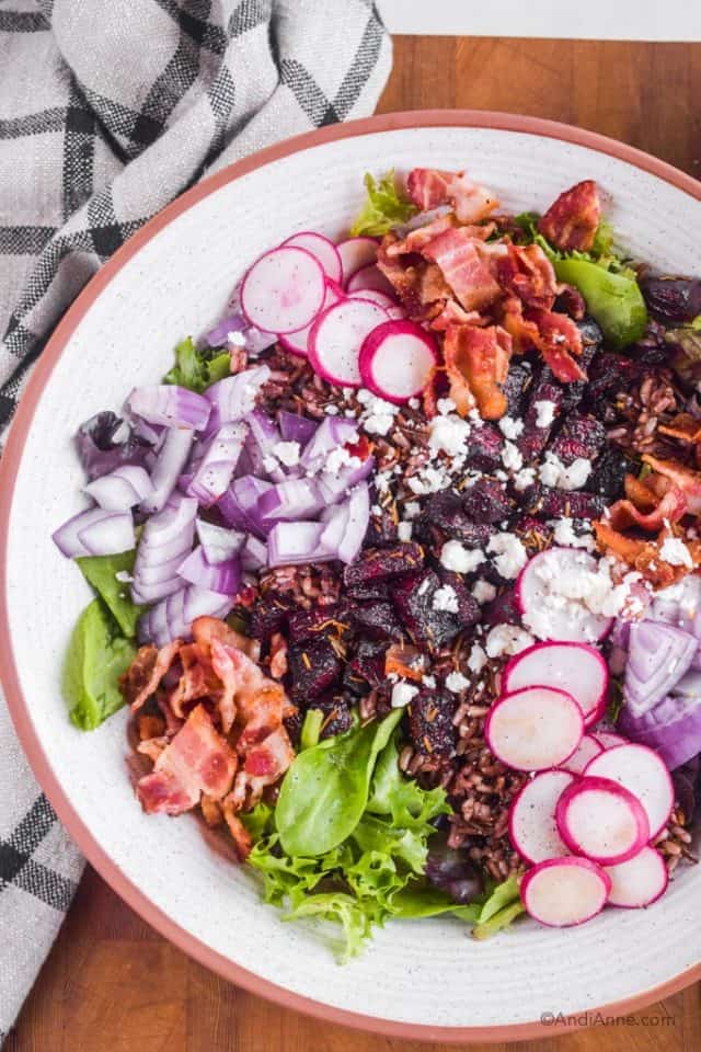 Beet Bacon Feta Salad With Easy Homemade Dressing
