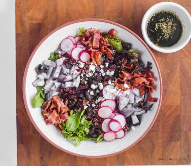 Beet Bacon Feta Salad With Easy Homemade Dressing