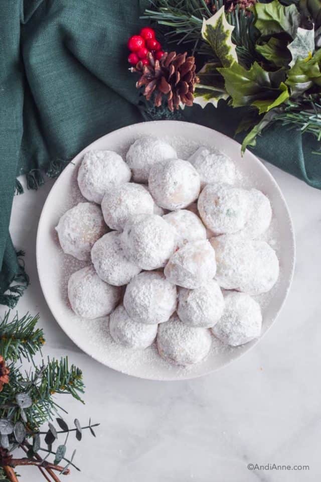 Snowball Cookies With Hidden M&Ms (Buttery and Light Without Nuts)