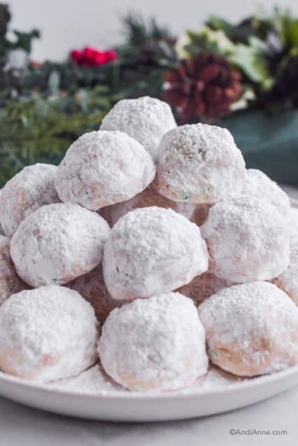 Snowball Cookies With Hidden M&Ms (Buttery and Light Without Nuts)