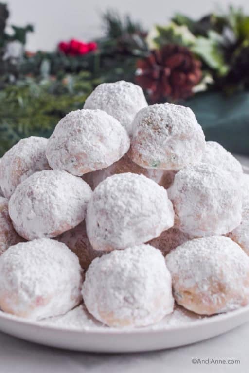 Snowball Cookies With Hidden M&Ms (Buttery and Light Without Nuts)