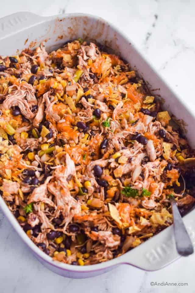 Shredded Barbecue Chicken Casserole