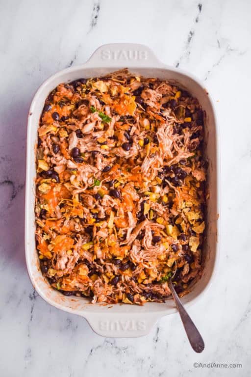 Shredded Barbecue Chicken Casserole