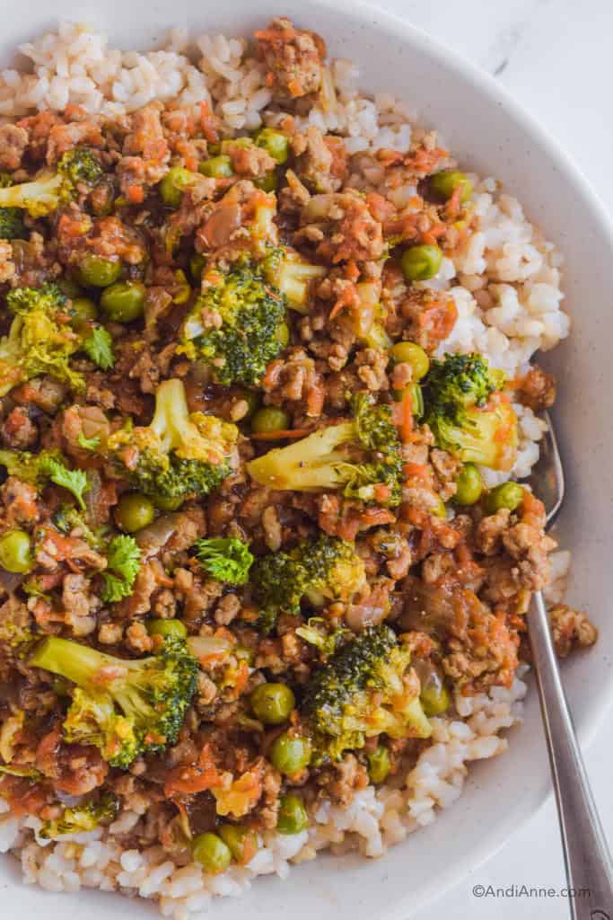 Teriyaki Ground Turkey With Rice - Easy Dinner In 30 Minutes!