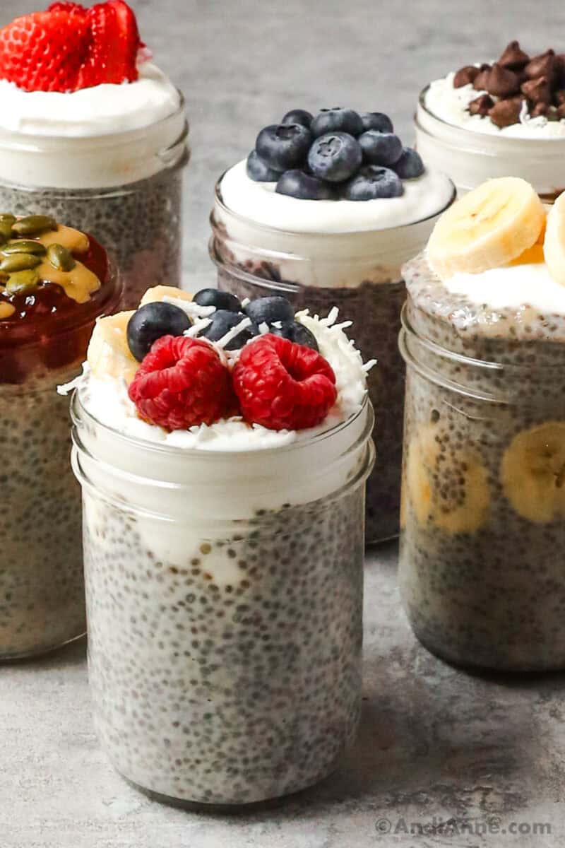 Easy Chia Pudding Recipe (6 Flavors + Meal Prep Tips)