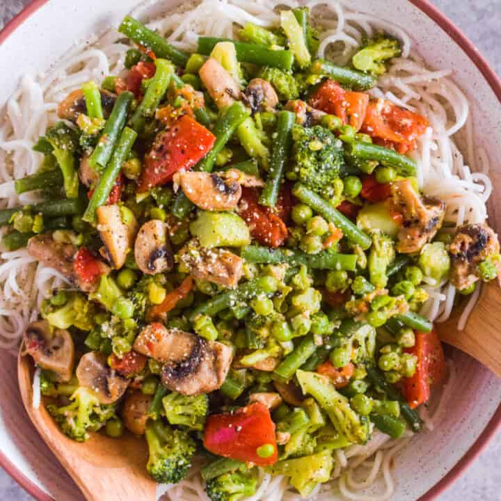 Vegetable Spaghetti Dinner