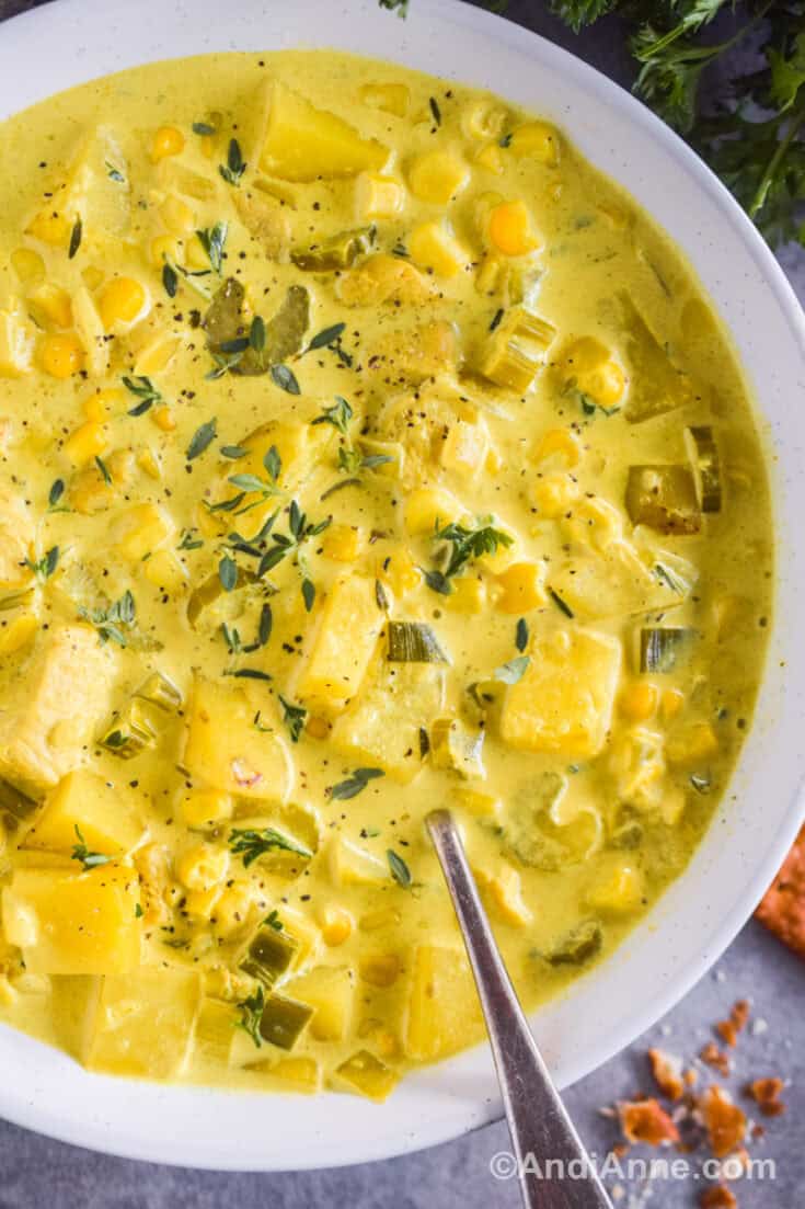 Curry Chicken Corn Chowder - Andi Anne