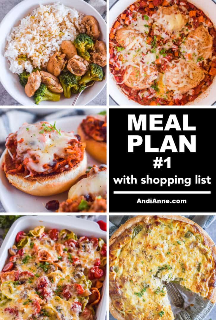 MEAL PLAN #1: Five Easy Weeknight Meals - AndiAnne
