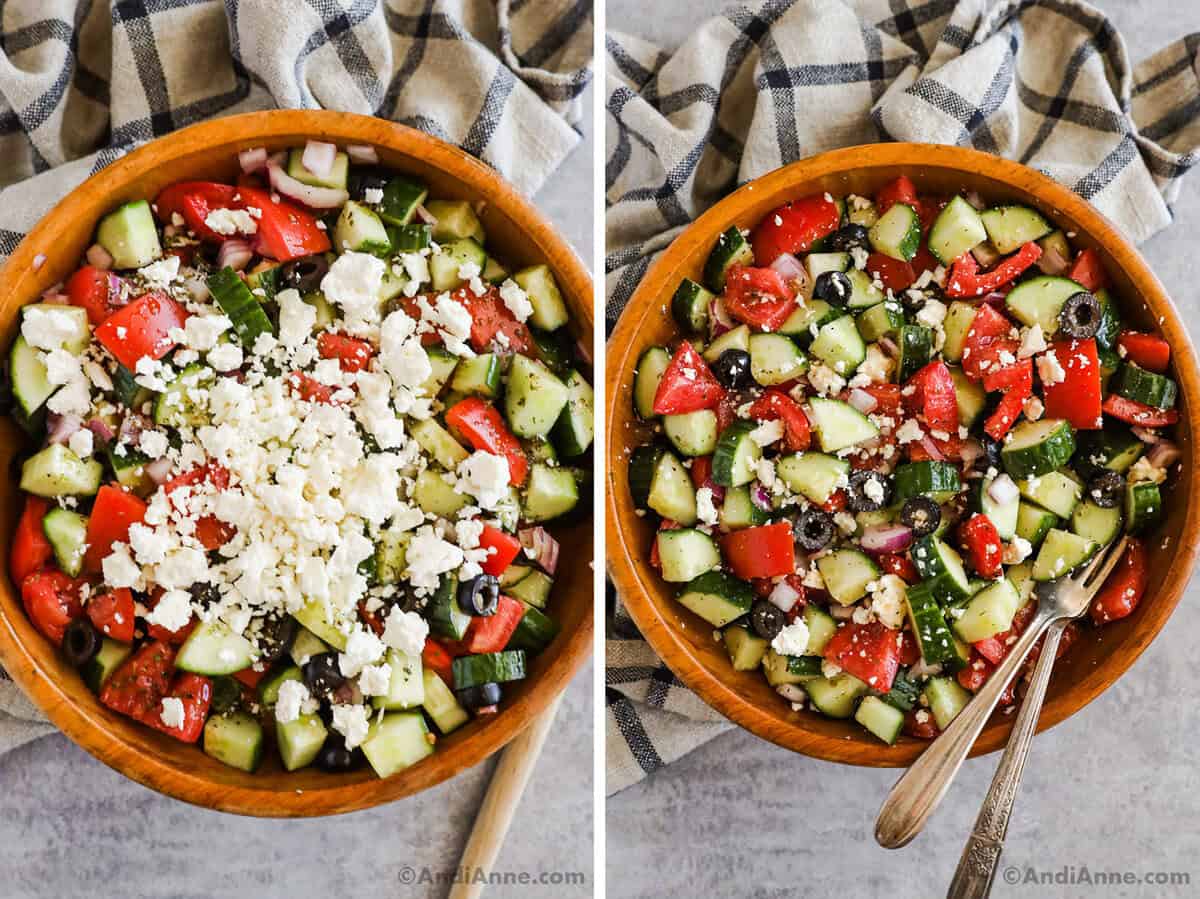Greek Cucumber Salad - Andi Anne
