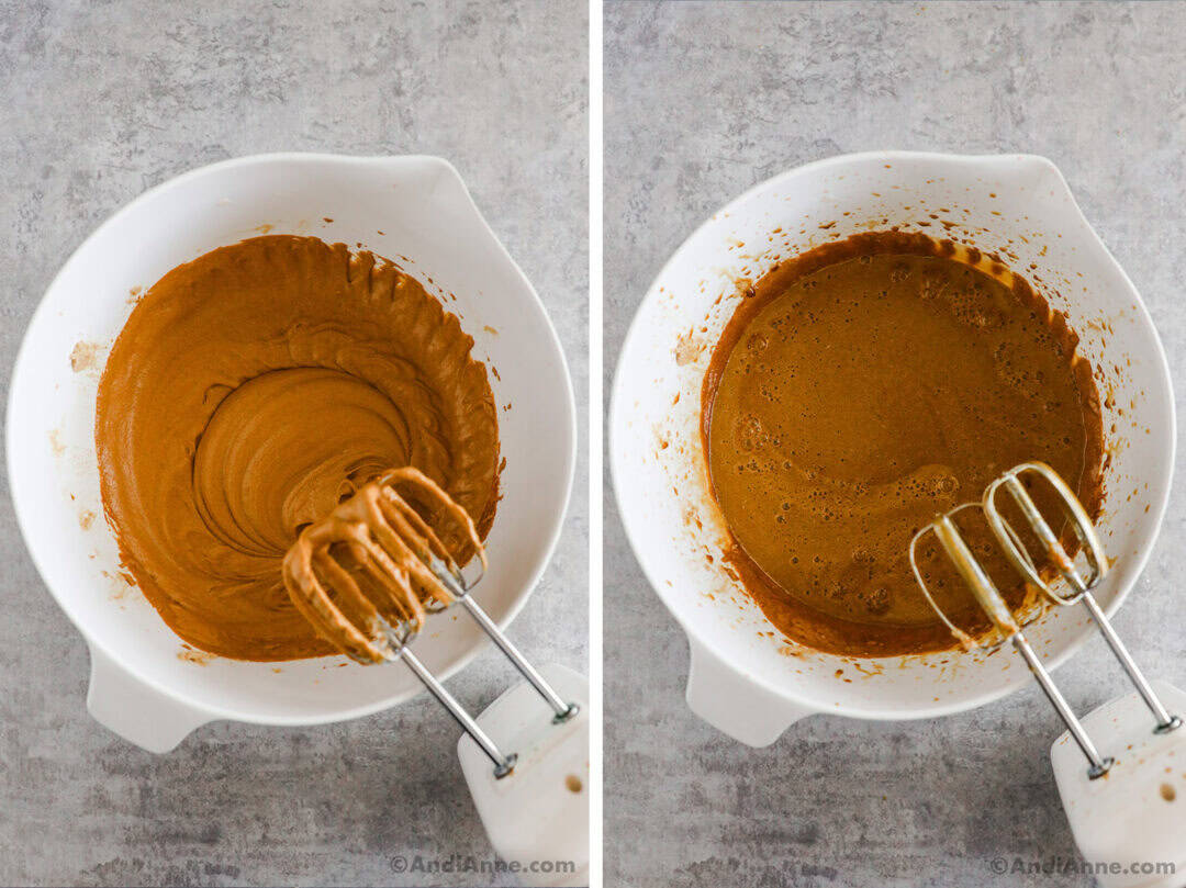 Gingerbread Cake Drizzled With Caramel Sauce