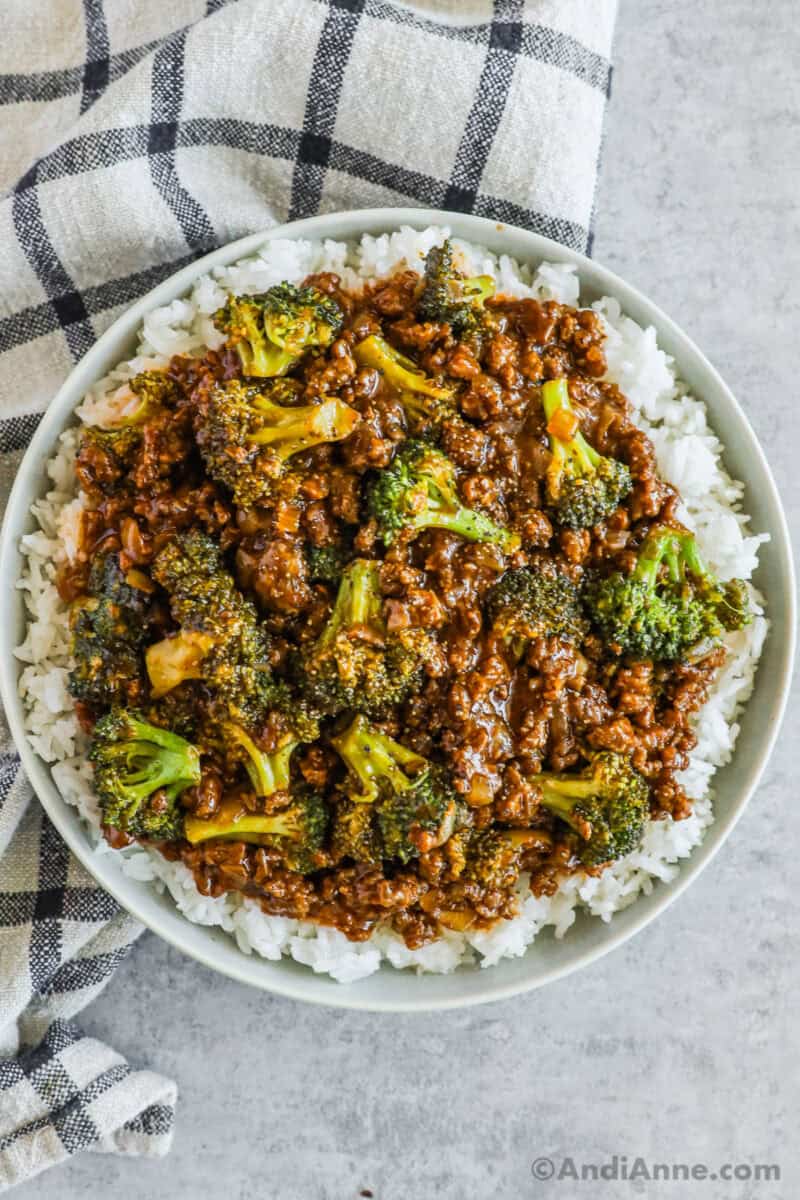 Honey Garlic Ground Beef & Broccoli (20-Minute Dinner)