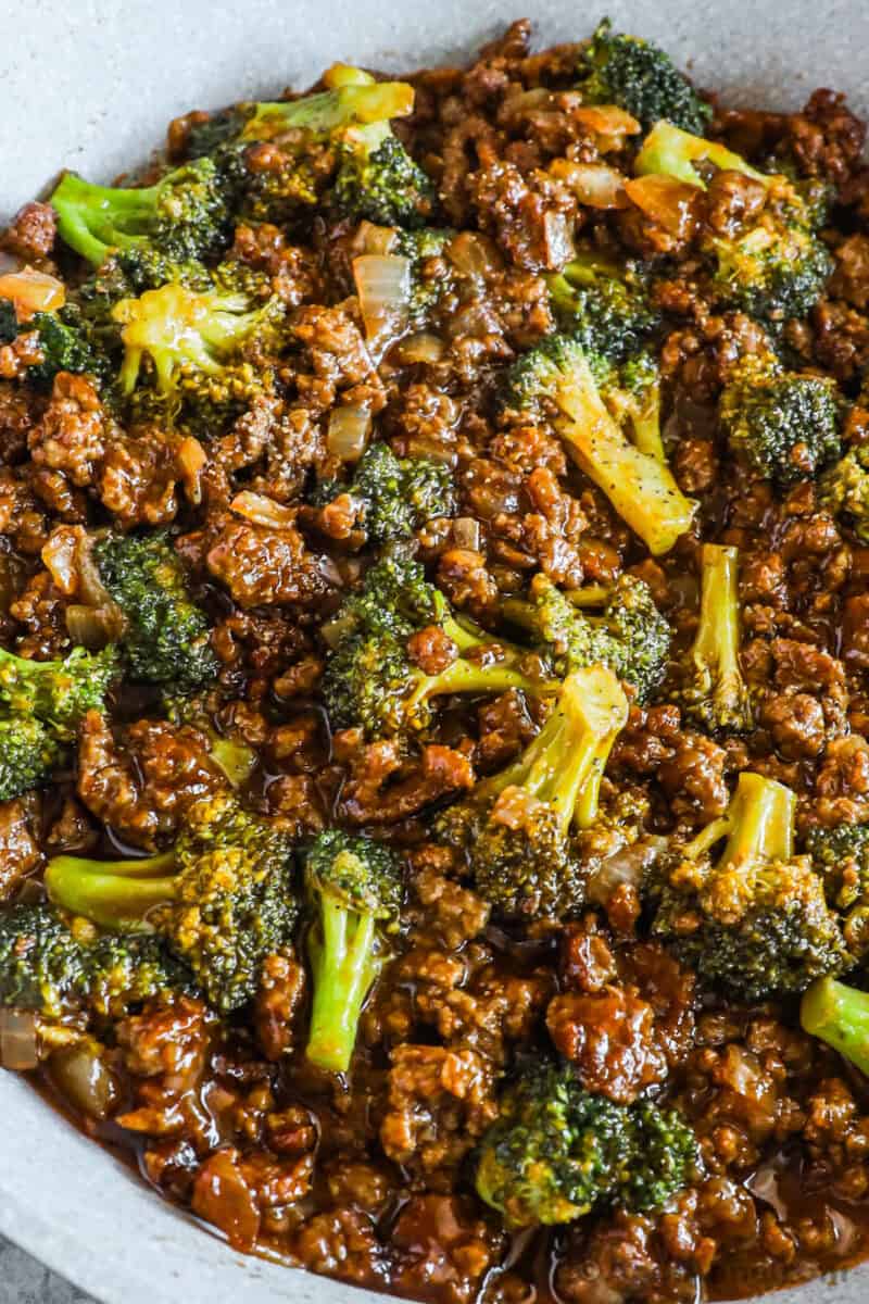 Honey Garlic Ground Beef & Broccoli (20-Minute Dinner)