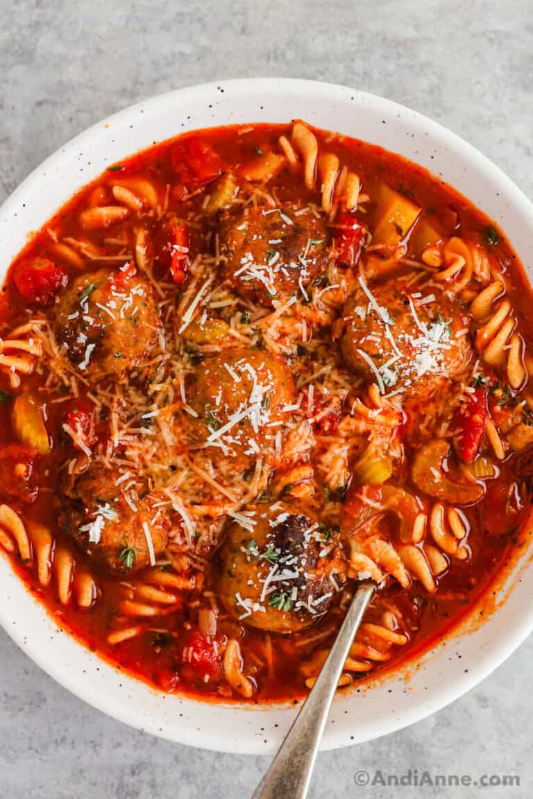 Italian Meatball Soup - Andi Anne
