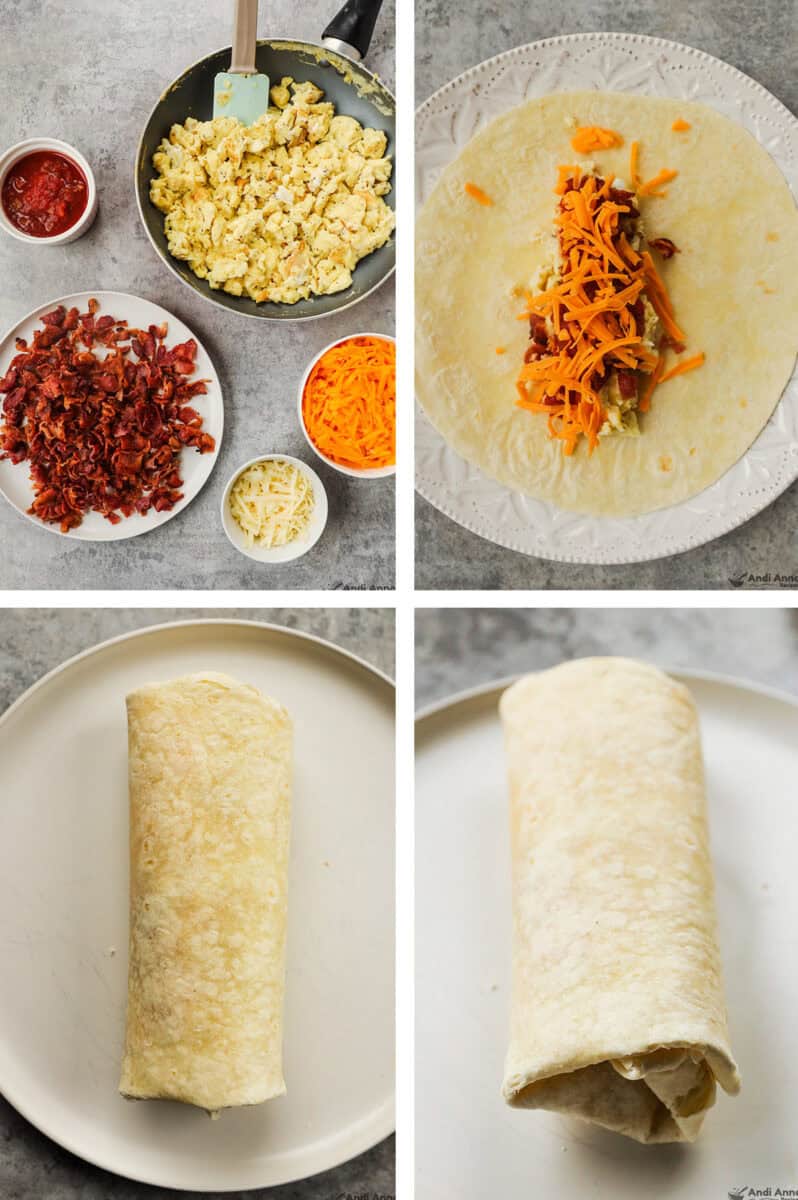 Bacon & Egg Breakfast Burritos