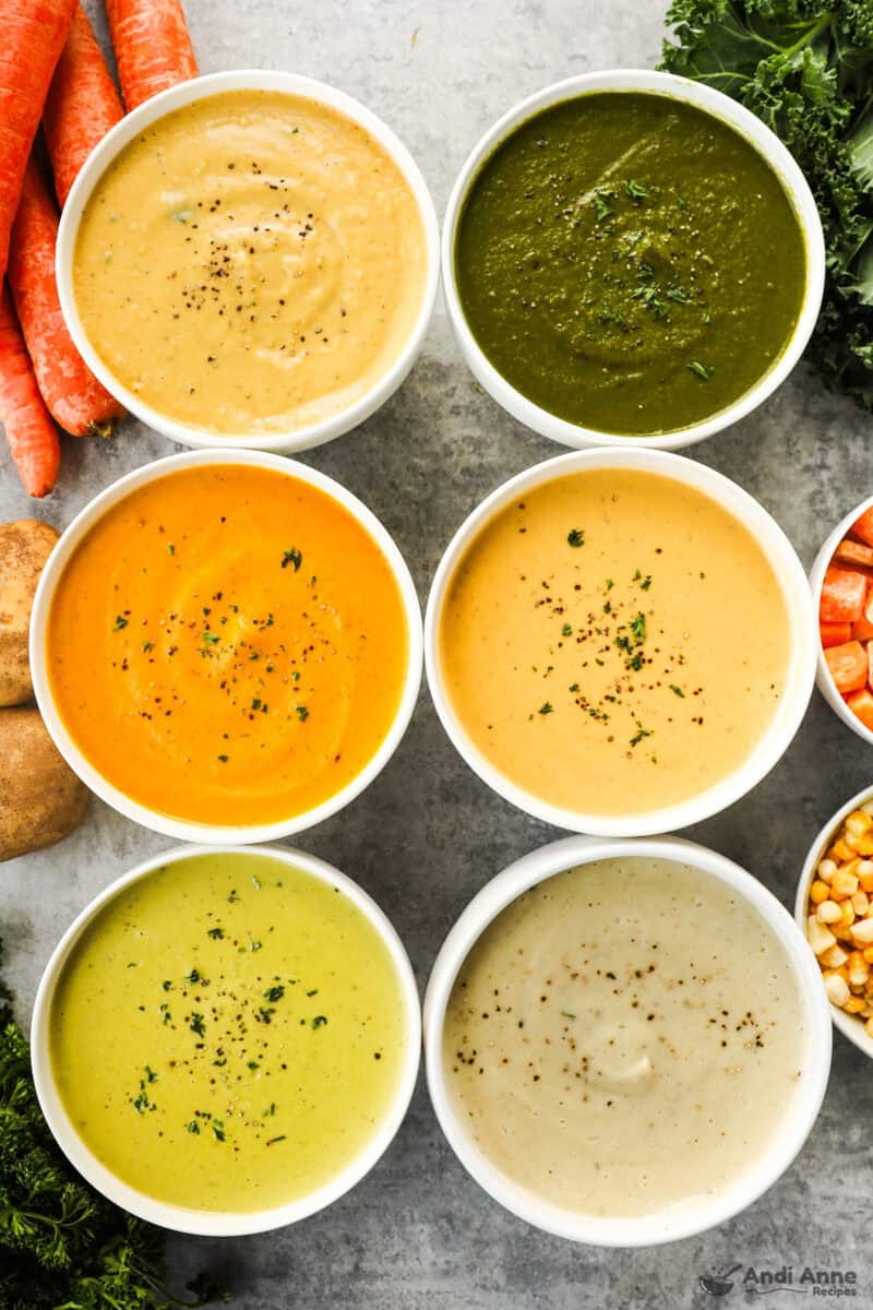 6 Creamy Vegetable Soups In One Recipe