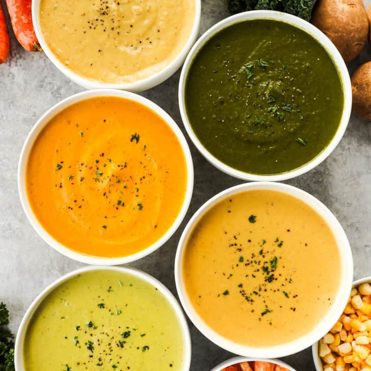 6 Creamy Vegetable Soups In One Recipe