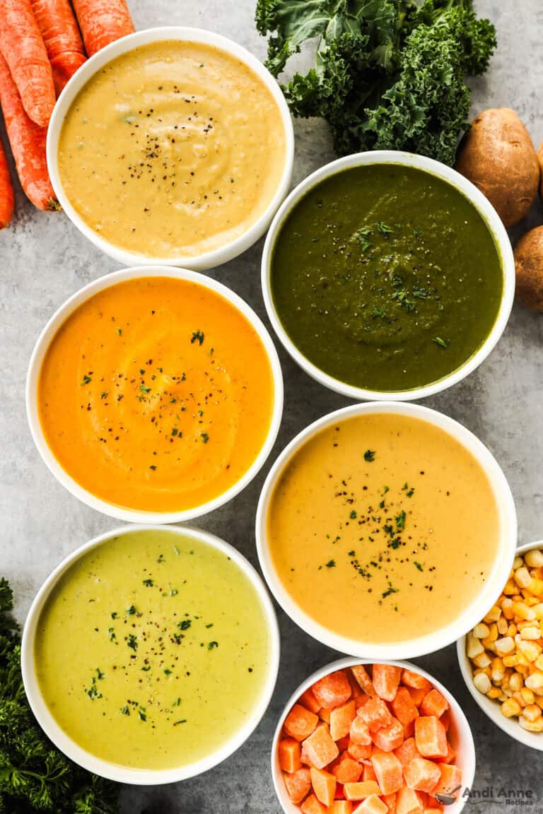 6 Creamy Vegetable Soups In One Recipe