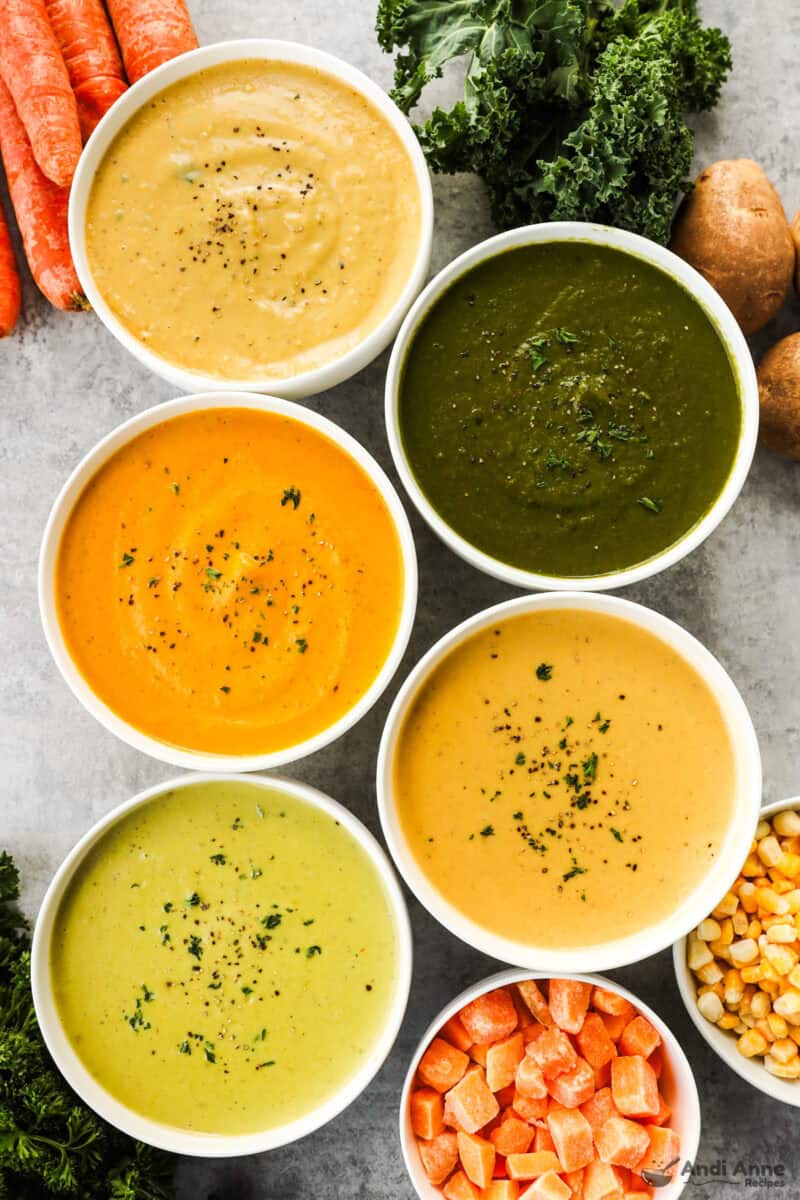 6 Creamy Vegetable Soups In One Recipe