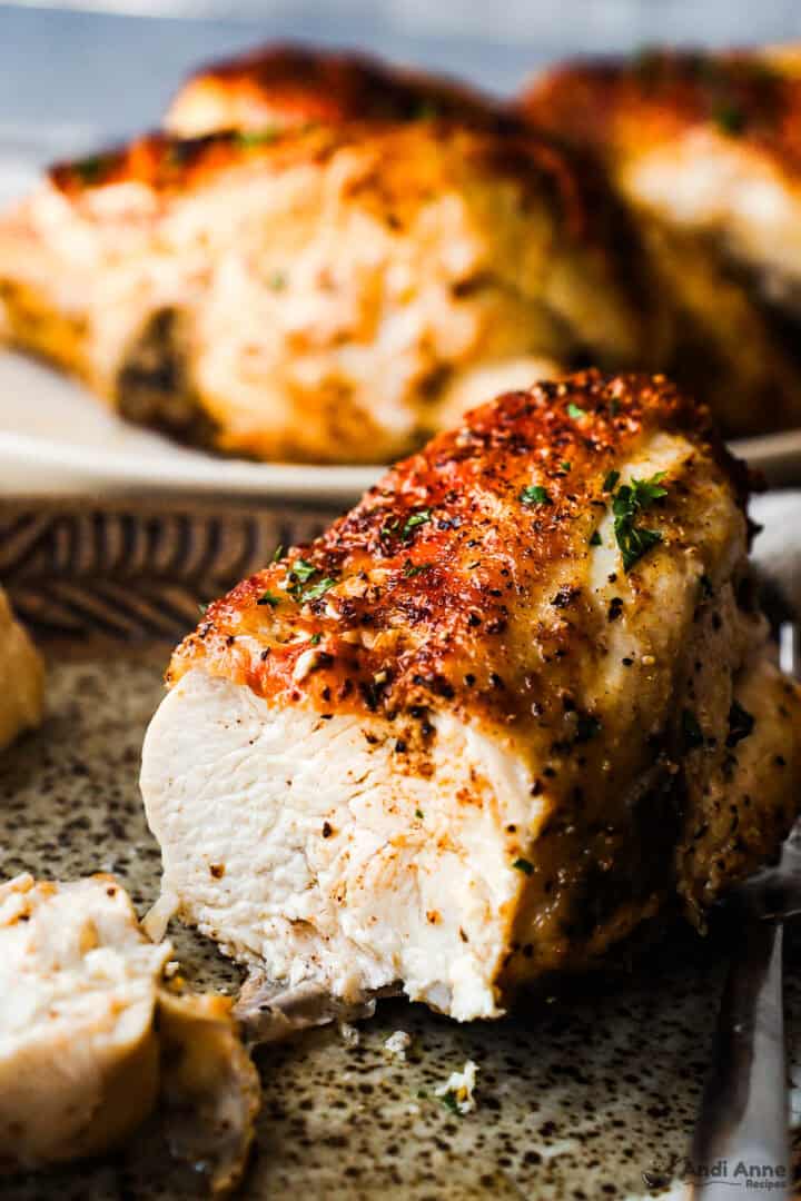 Roasted Bone In Chicken Breasts, Juicy Easy Dinner