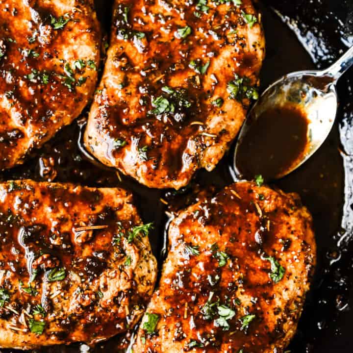 Juicy Brown Sugar Balsamic Pork Chops Recipe