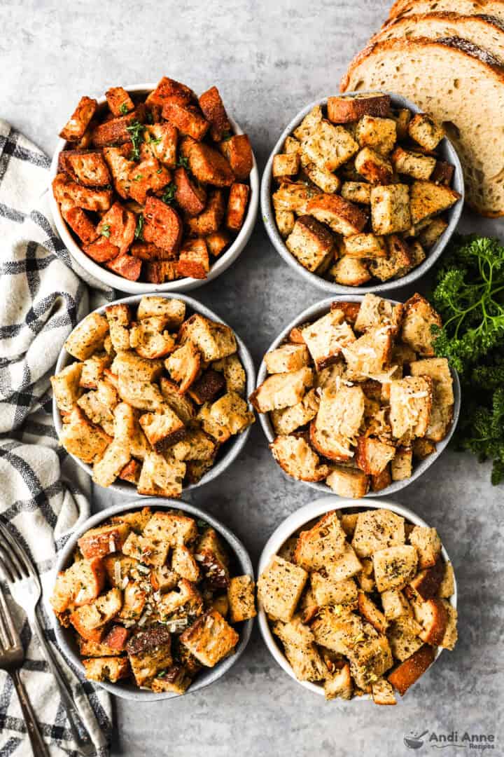 Easy Homemade Croutons – 6 Flavor Variations